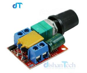 Mini PWM 5A 90W PWM 12V DC Motor Speed Controller Module - DishanTech BD